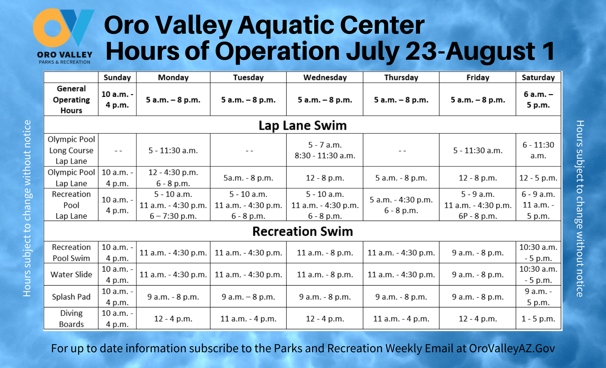 Aquatic Center – Oro Valley | it's in our nature